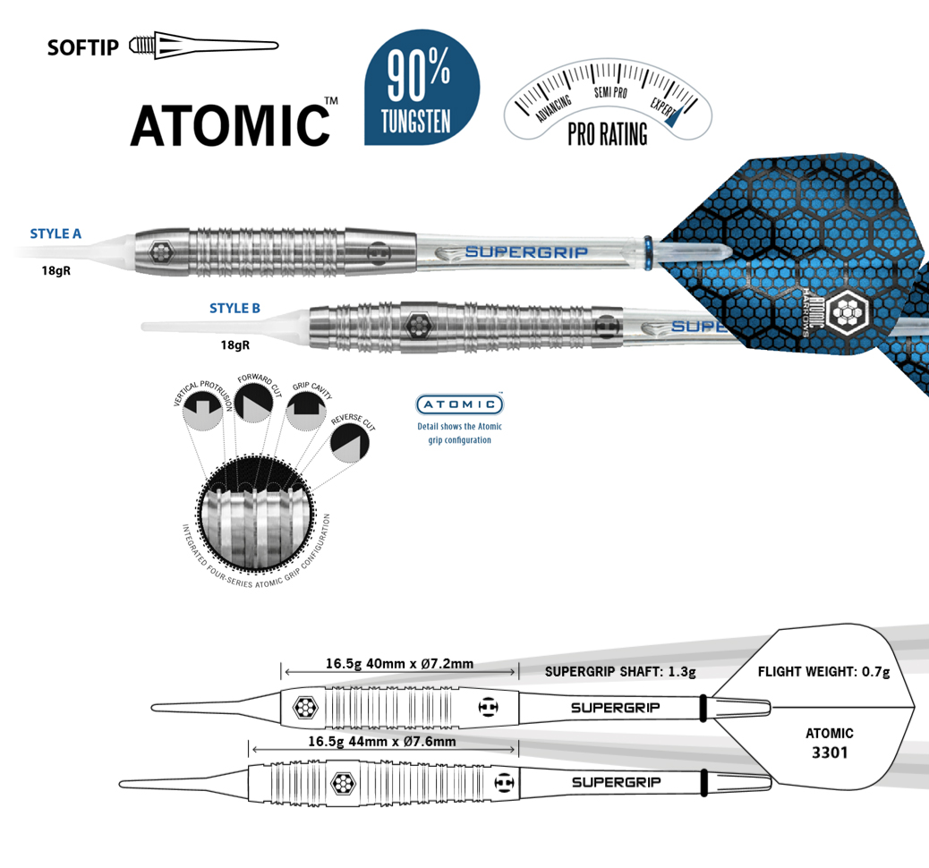 Rzutki Harrows Atomic 90% Softip | SOCIAL SPORTS \ Dart \ Softip ...